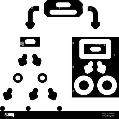 decision tree machine learning glyph icon vector illustration stock vector image and art alamy