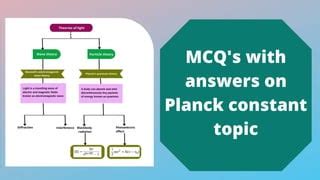 Mcq On Planck Constantpdf
