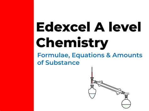 Edexcel A Level Chemistry Formulae Equations And Amounts Of Substance