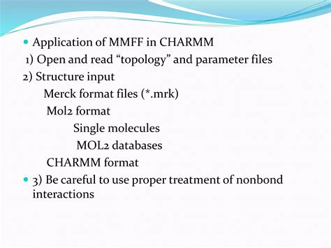 merck molecular force field ppt ppt