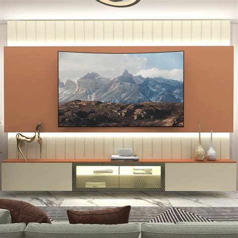 Estante Home Para Tv Até 85 Polegadas Com Led 260cm Soberano Reflecta Madeiramadeira