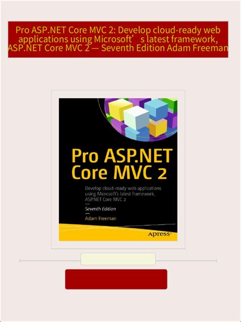 Pdf Pro Aspnet Core Mvc 2 Develop Cloud Ready Web Applications Using Microsofts Latest