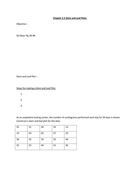Chapter 2 3 Stem And Leaf Plots