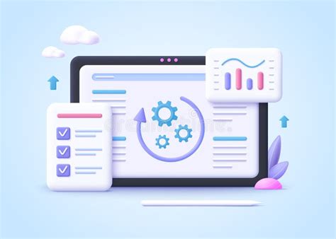 Concept Of Workflow Process Project Implementation Stock Vector Illustration Of Operations