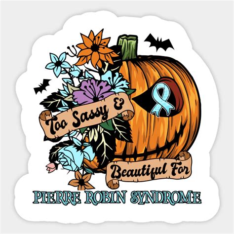 Pierre Robin Syndrome Awareness Retro Halloween Scary Pumpkin Head
