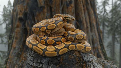 Pythons Twisting Around Ancient Trees In The Wilderness A Serpentine Pythons Twisting Around Ancient Trees In The Wilderness A Serpentine