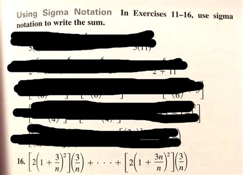 Solved Using Sigma Nota Notation To Write The Sum Tion In Chegg Com