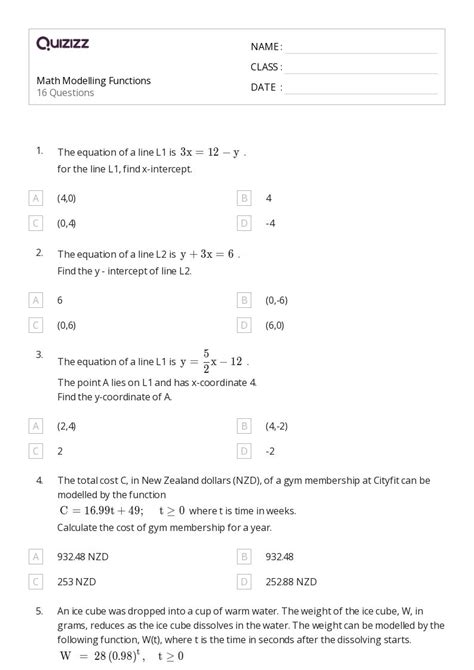50 Algebraic Modeling Worksheets On Quizizz Free And Printable