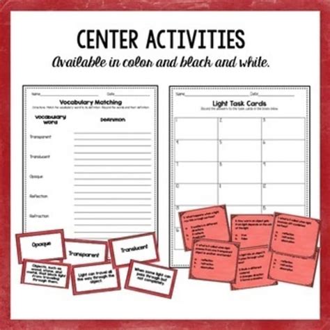Light Reflection Refraction And Absorption 5th Grade Physical Science Ohio