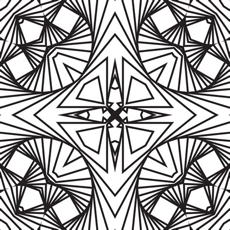 Geometric 3d Monochrome Abstract Pattern For Fabric And Textile On A
