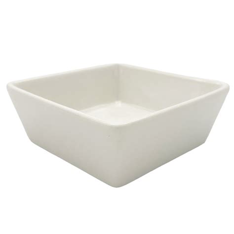 Keramik Dip Schälchen Viereckig Weiß Ca 9 Cm