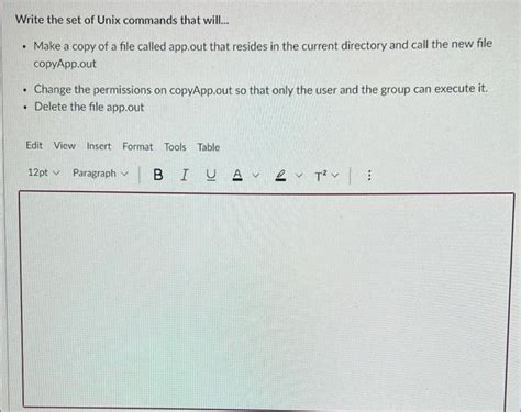 Solved Write The Set Of Unix Commands That Will Make A