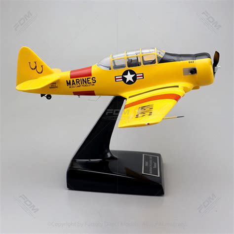 Handcrafted Custom North American Snj 6 Texan Wooden Model Airplane A