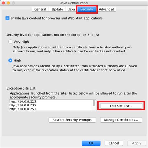 How To Add Java Security Exception For Feeder