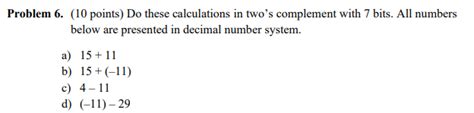 solved problem 6 10 points do these calculations in two s