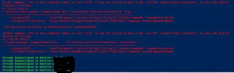 Error When Starting Invoke Command Programming And Development Spiceworks Community