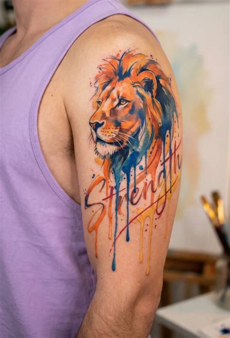 20 Gorgeous Watercolor Lion Tattoo Ideas To Try