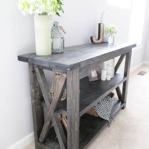 Rustic X Handmade Console Media Table Bookshelf L Etsy Rustic X Handmade Console Media Table Bookshelf L Etsy