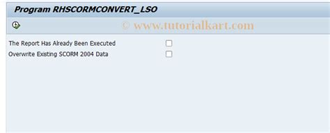 LSO SCORM CONVERT SAP Tcode Convert SCORM 1 2 To SCORM 2004