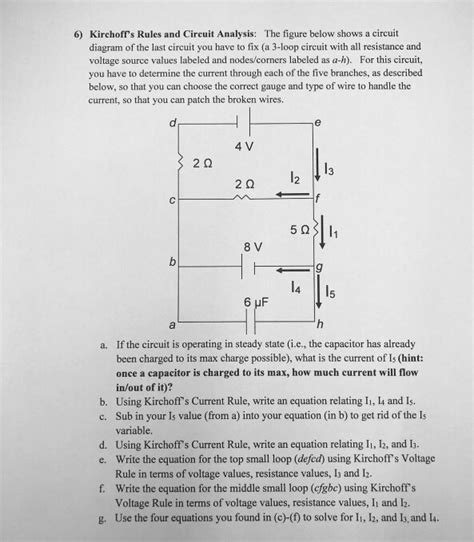 Solved Kirchoff S Rules And Circuit Analysis The Figure Chegg