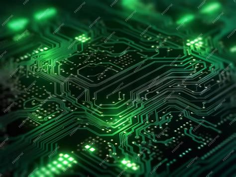 Premium Ai Image Circuit Board Background Electronic Computer Hardware Technology Generative Ai