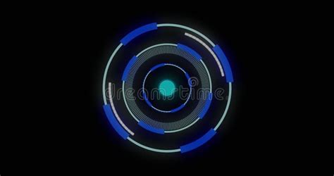 Composition Of Scope Scanning Icon On Black Background Stock Illustration Illustration Of