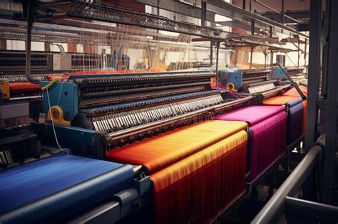 Textile Industry Production Of Threads And Fabrics Stock Illustration Illustration Of Design