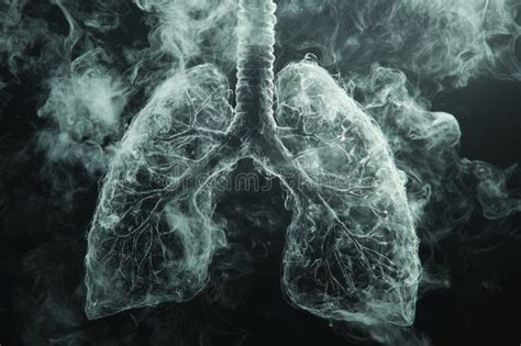 Lungs Made Of Smoke With Detailed Bronchial Structure Stock Image Image Of Respiratory Lungs