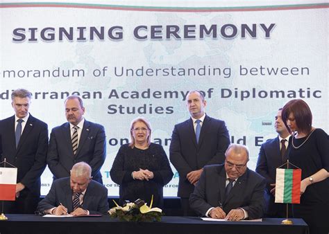УНСС Меморандум за сътрудничество между УНСС и Средиземноморската дипломатическа академия