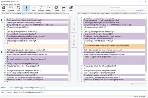 FolderMatch File And Folder Comparison And Synchronization Software Screenshots