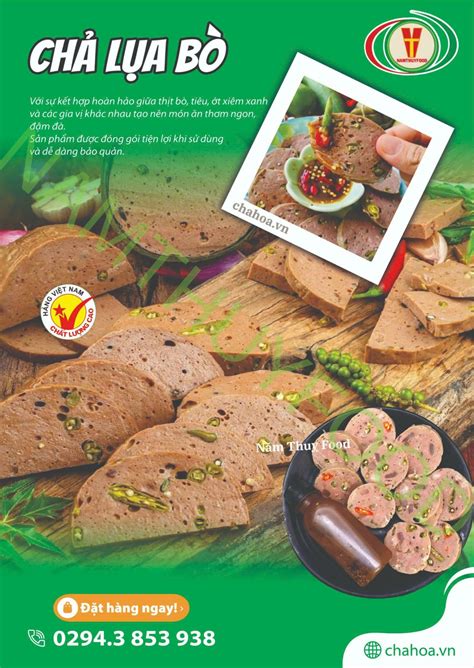 Chả Lụa Bò Chả Hoa Năm Thụy