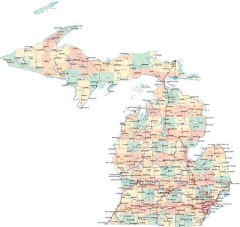 Free Printable Map Michigan Download Free Printable Map Michigan Png