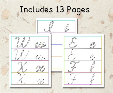 Printable Cursive Alphabet Upper And Lowercase Letters Tracing