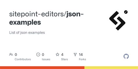 Github Sitepoint Editorsjson Examples List Of Json Examples