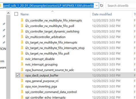 Mspm0l1306 Dac Output To Drive A Control Circuit Arm Based