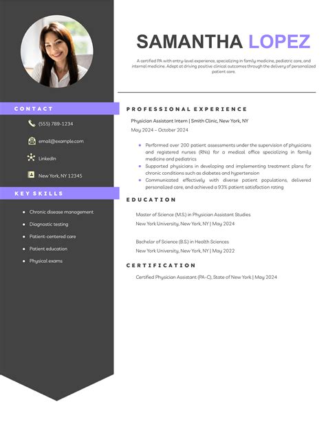 Physician Assistant Resume Examples And Templates For 2025