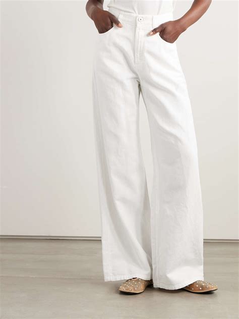 Brunello Cucinelli Cotton And Linen Blend Wide Leg Pants Net A Porter