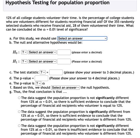 Solved Hypothesis Testing For Population Proportion Of Chegg