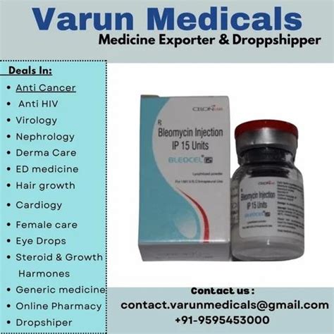 Celon Labs Bleomycin Injection Bleocel 15iu Prescription Grade Standard Standard At ₹ 610