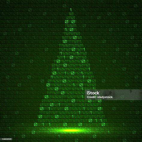 Digital Christmas Tree With Binary Code Christmas Tree Stock