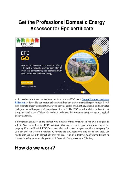 Ppt Get The Professional Domestic Energy Assessor For Epc Certificate