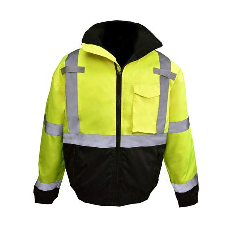 Class 3 High Visibility Weatherproof Bomber Jacket With Quilted Built