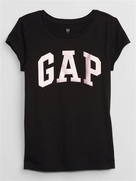 Black Girl Gap Logo Graphic Short Sleeve Crew Neck 4 13yrs T Shirt