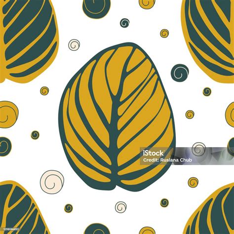 줄무늬 잎과 컬러 원의 매끄러운 패턴 섬유 직물 침대 린넨 포장지 커버 벽지에 인쇄하기위한 템플릿 벡터 그림입니다 0명에 대한