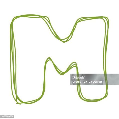 알파벳 M 글자 손으로 그린 윤곽선 획 그리기 교육용 일러스트 요소 아트 교육에 대한 스톡 벡터 아트 및 기타 이미지 교육 그래피티 낙서 드로잉 Istock