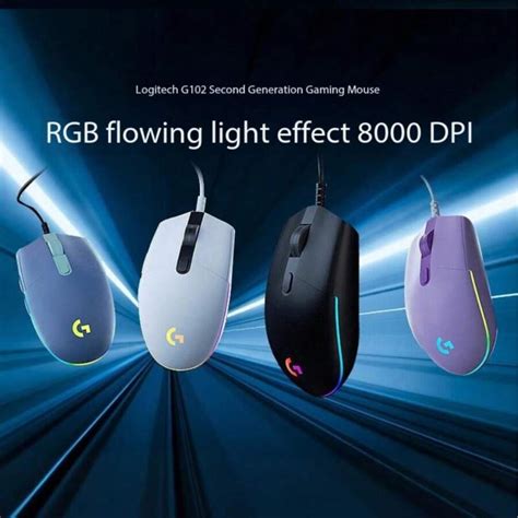 Logitech G102 Gen2 Wired Gaming Mouse Rgb Lighting Effects