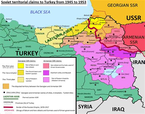 Soviet Territorial Claims To Turkey From 1945 To 1953 2000×1579 R