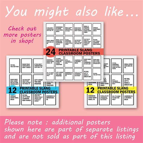 Classroom Poster Bruh Printable Slang Funny Class Rules Middle School