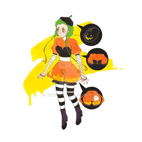 Pumpkin Girl Adopt Auc Open By Nekomaon On Deviantart