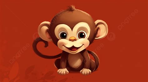 Monkey Wallpaper With A Red Background Lucky Monkey Picture Background